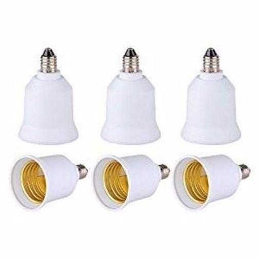 Halogen LED Bulb E26 to E11 Mini Candelabra Adapter Spa Light