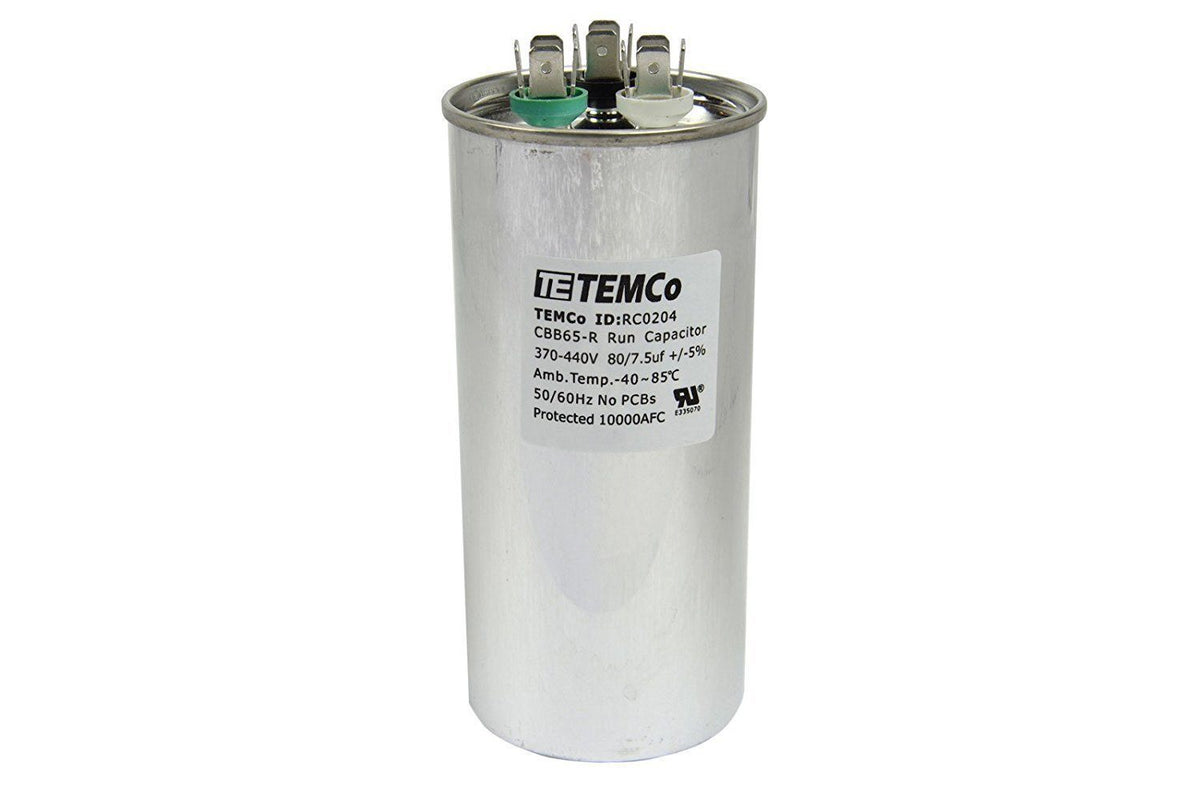 ICP Heil Tempstar Air Conditioner Dual Run Capacitor 80/7.5 uf 370 vol