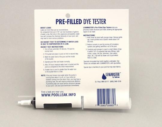 Pool Leak Finder Dye Test Blue or Fluorescent Yellow